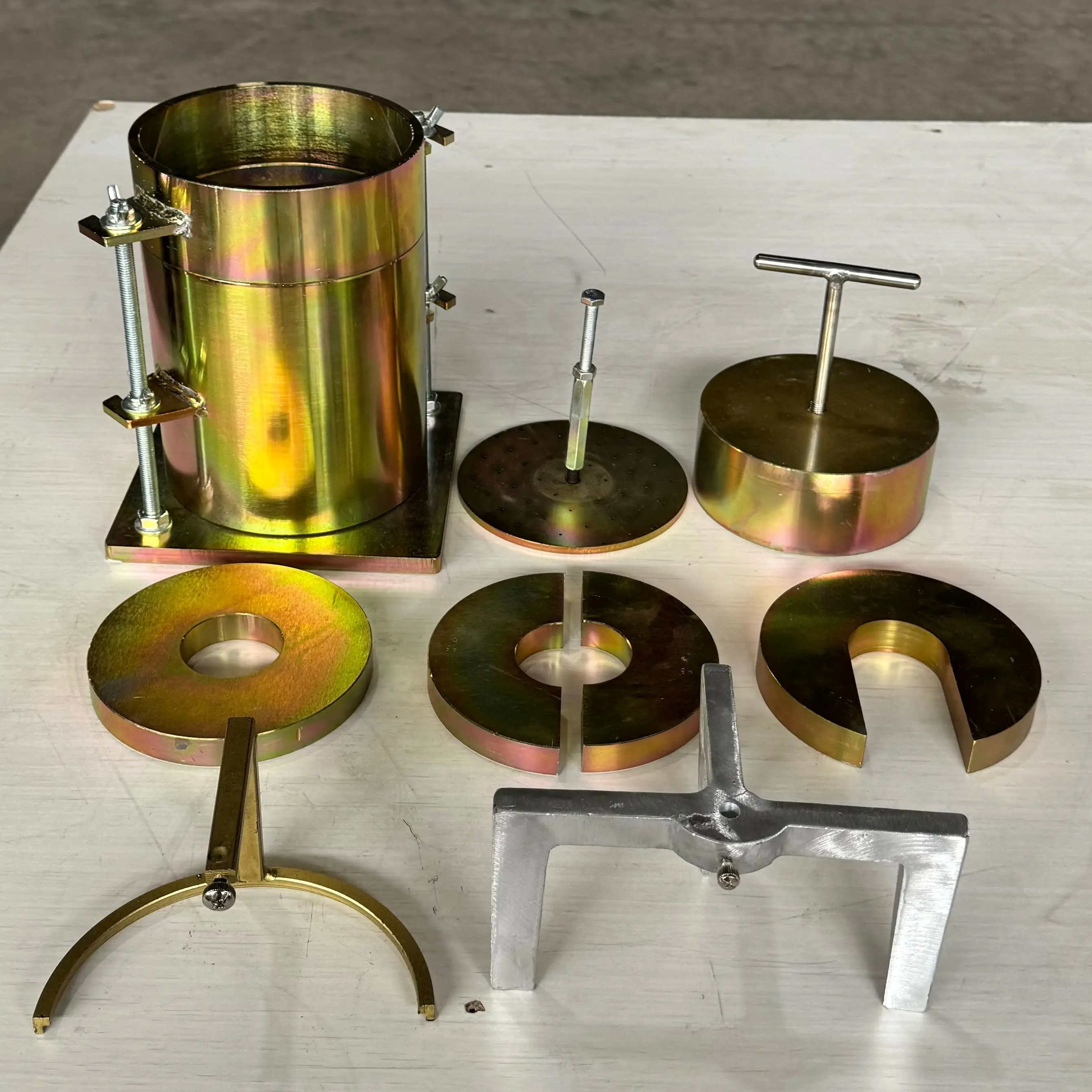 ASTM Standard Steel CBR Test Mould California Bearing Ratio Mold Soil ...