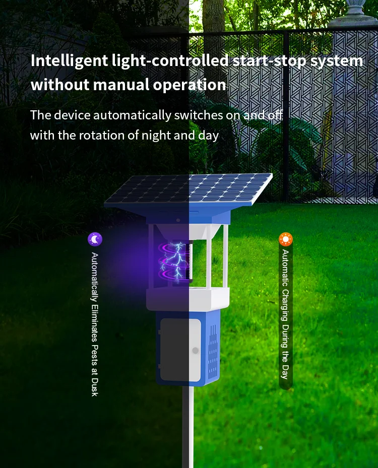 Wholesale Solar Bug Kill Pests Insect Killer Lamp Wind-suction ...
