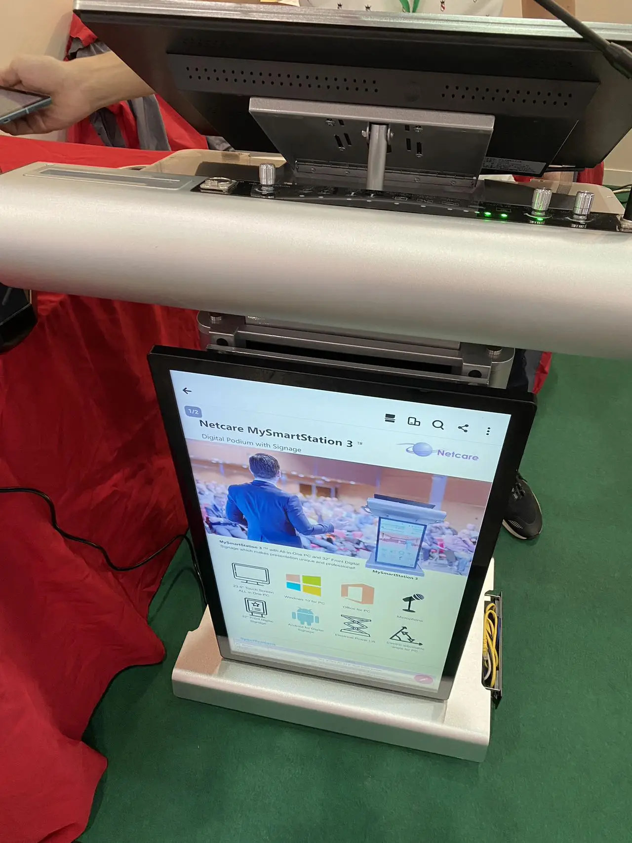 Pulpit For Church Multimedia Lectern 27inch Lcd Interactive Screen ...