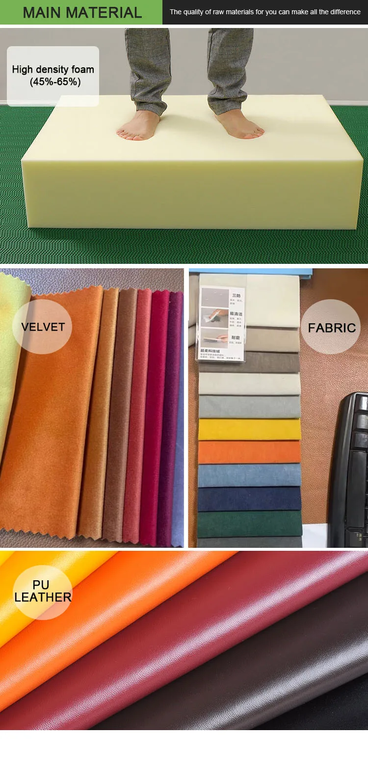 Customized Italian Marenco Style Sponge Sofa Set for Living Room