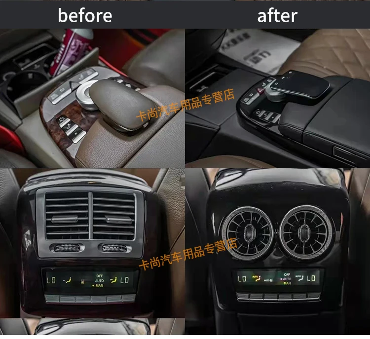 Mercedes Benzz S-Class W221 Upgraded W222 Center Console Peach Wood ...