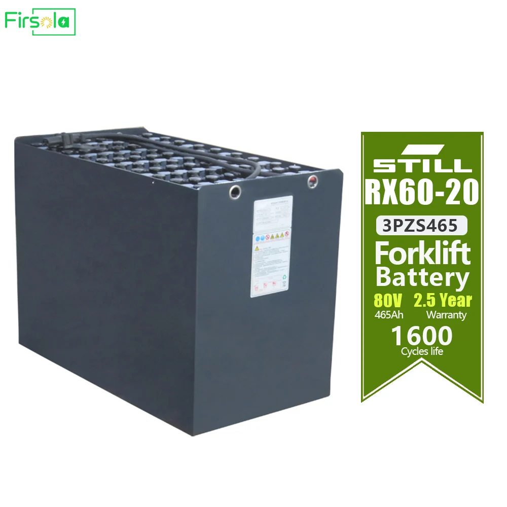 Rx60-20 Battery 3pzs465 80v 465ah Forklift Traction Battery For Still - Buy Hyster Forklift ...