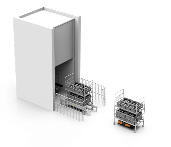 Mobile AMR&Agv Logistics Racks with Shelf to Person Automated Picking ...