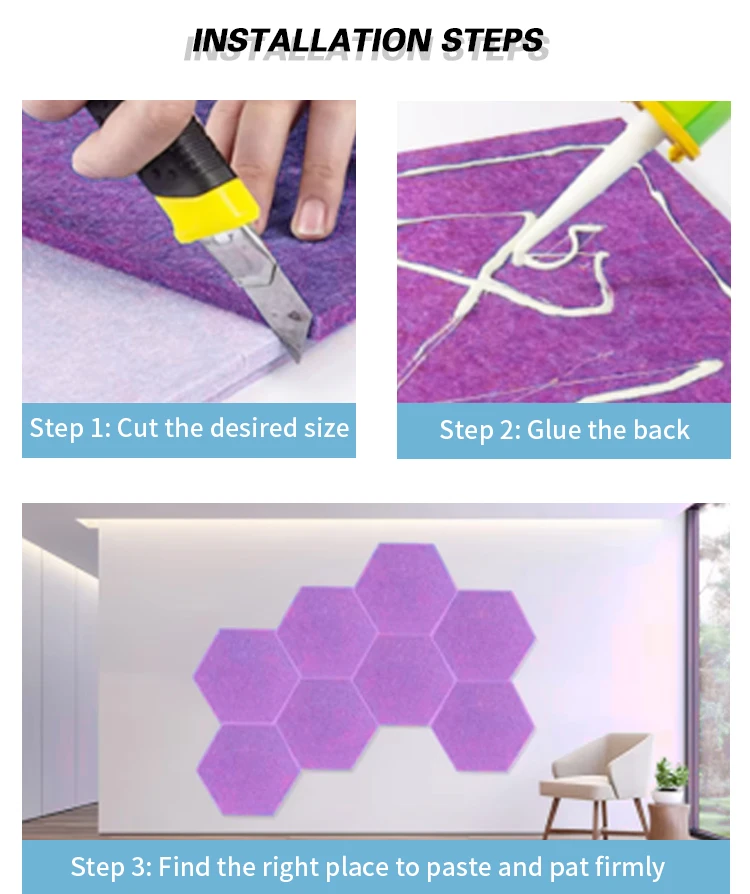 Customized 3D Wall Panel Eco-Friendly Polyester Fiber Acoustic Panel ...