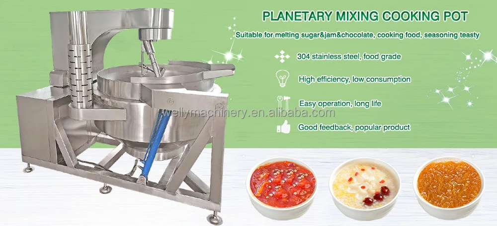Stainless Steel Planetary Cook Mixer Electric Gas Jacketed Kettle ...