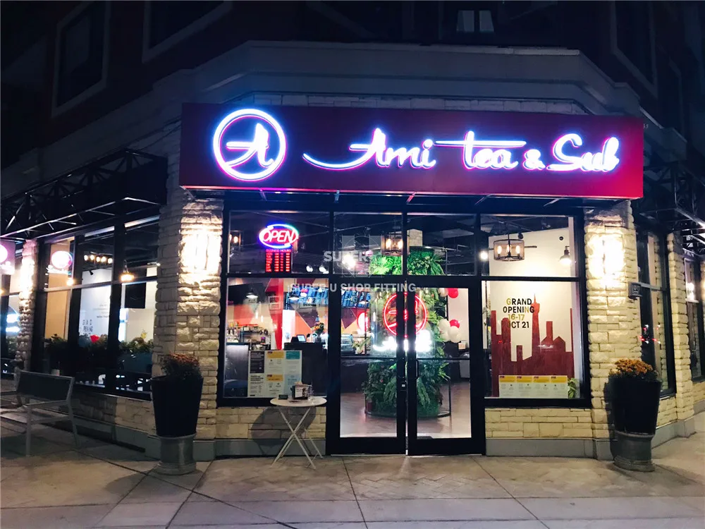 Customized Design for Modern Shopping Mall Milk Tea Shop