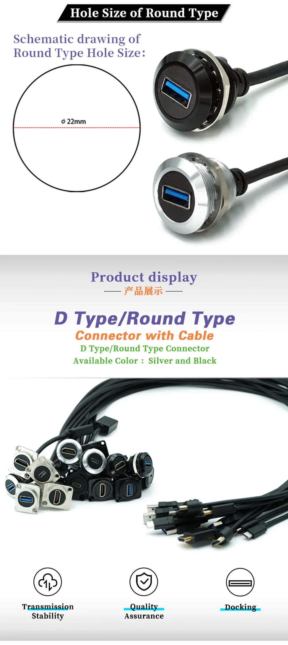 D-type Rj45 Panel Mount Rj45 Socket Female To Female Cat6 Data ...