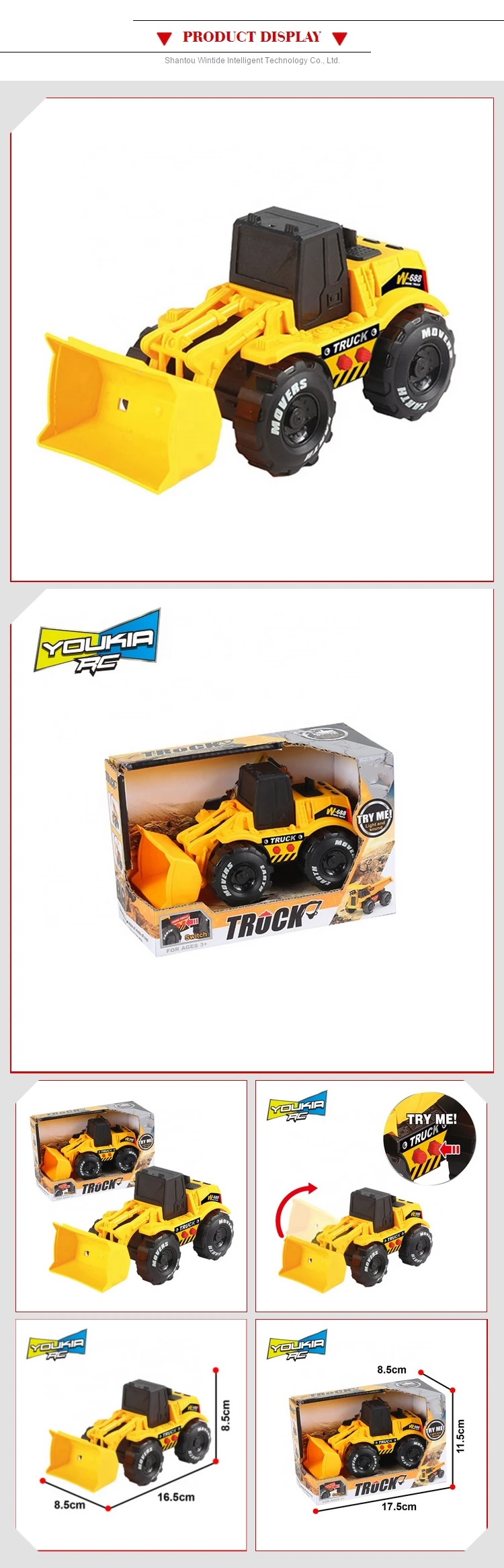 2024 Explosive Of Inertial Engineering Plastic Friction Car With Light ...