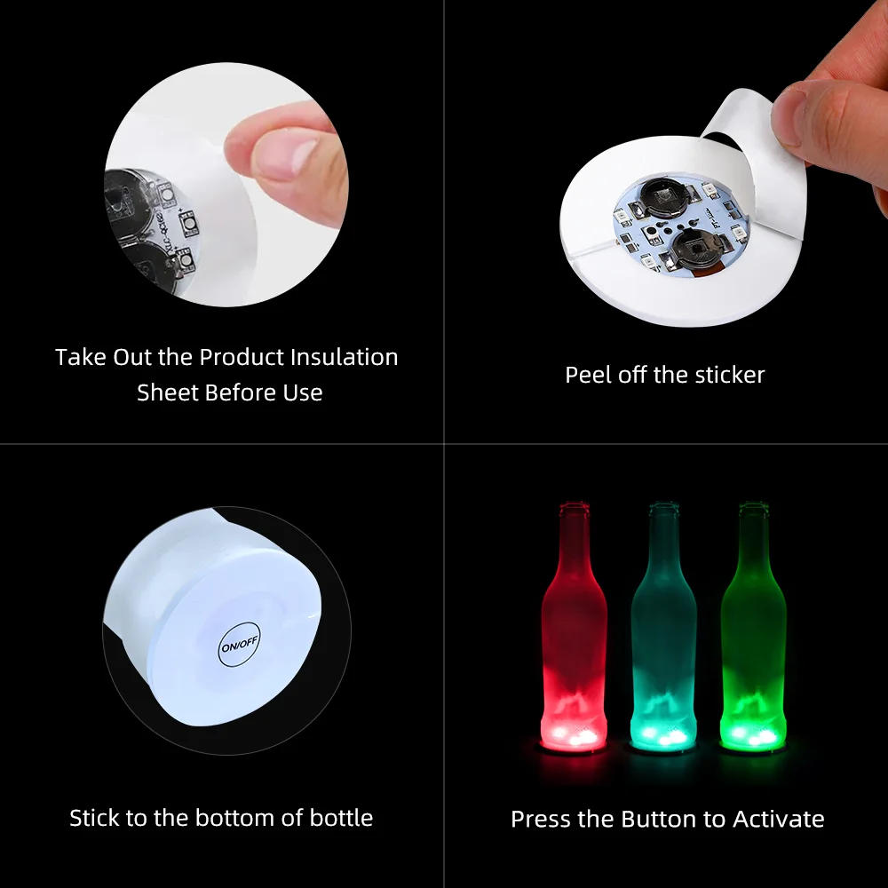LED Bottle Stickers - Fun Party Accessories for All Occasions