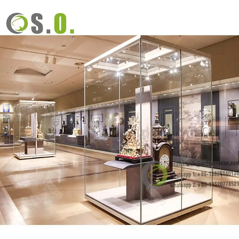 Shero History Showcase Custom Glass Display Cabinet Museum Display Case ...