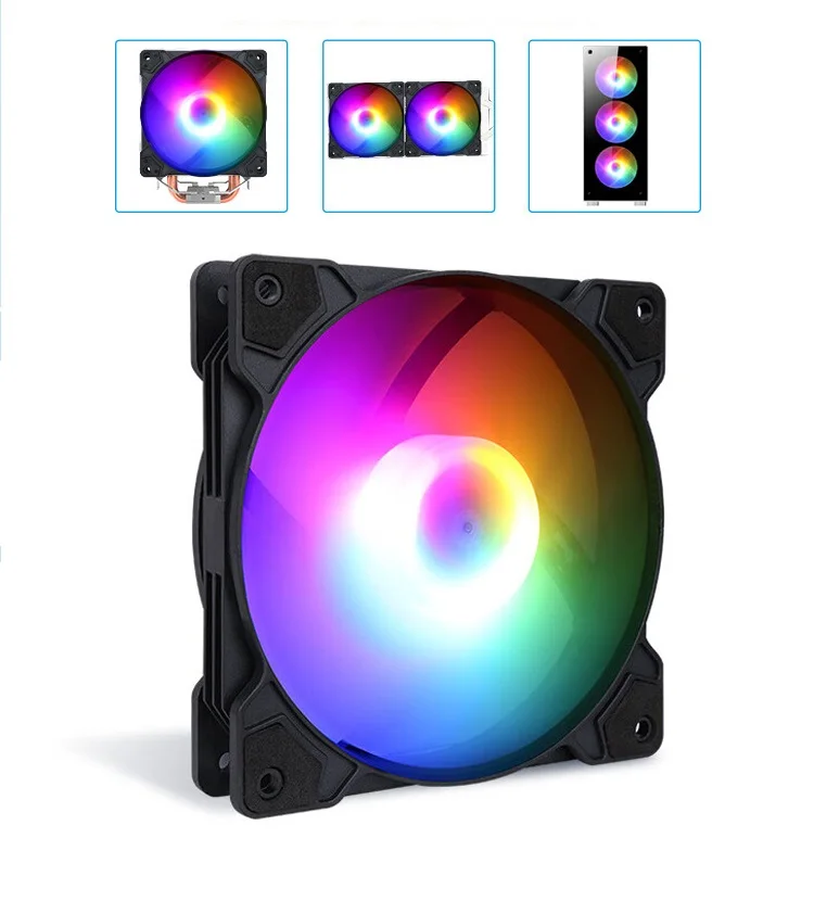 Remote Control Adjustment Light Computer Rgb Fans Pc Case Cpu Cooler ...