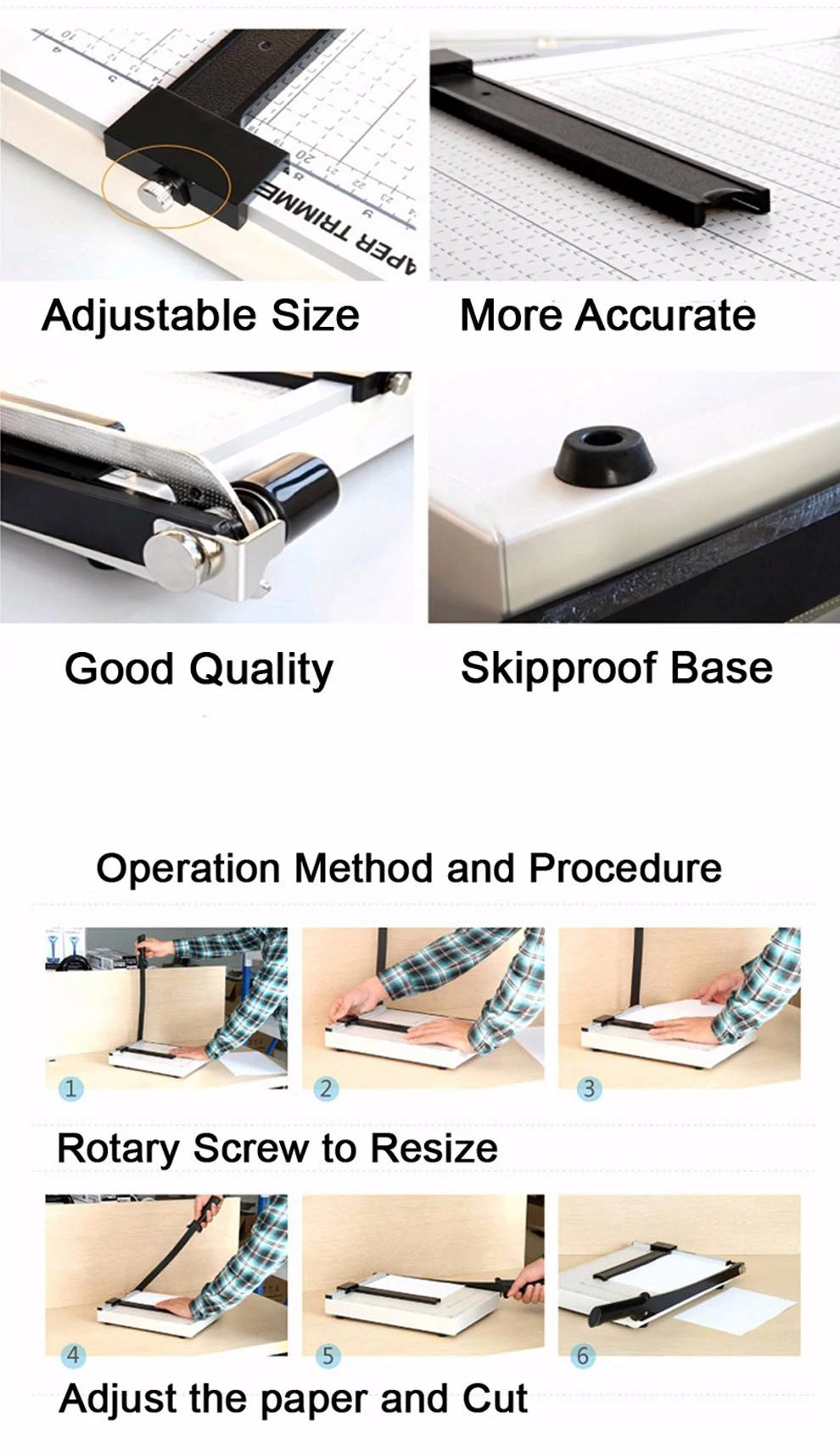 A4 Paper Cutting Machine Heavy Duty Home Office Iron Metal Ream ...