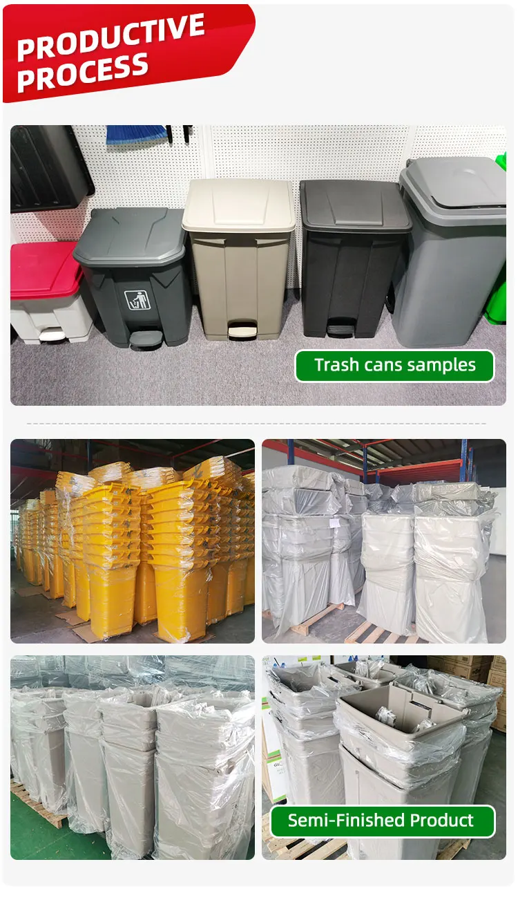 87L Plastic Step-on Trash Can - Hands-Free Waste Bin