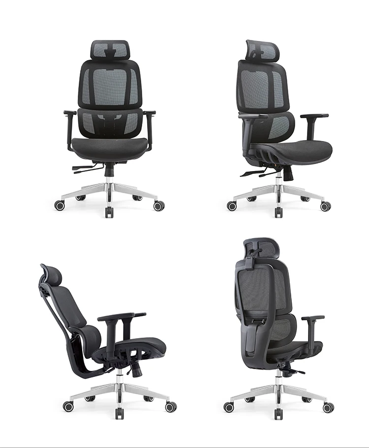 Ergonomic Office Chair Adjustable Lumbar Support Rotating Mesh Computer ...