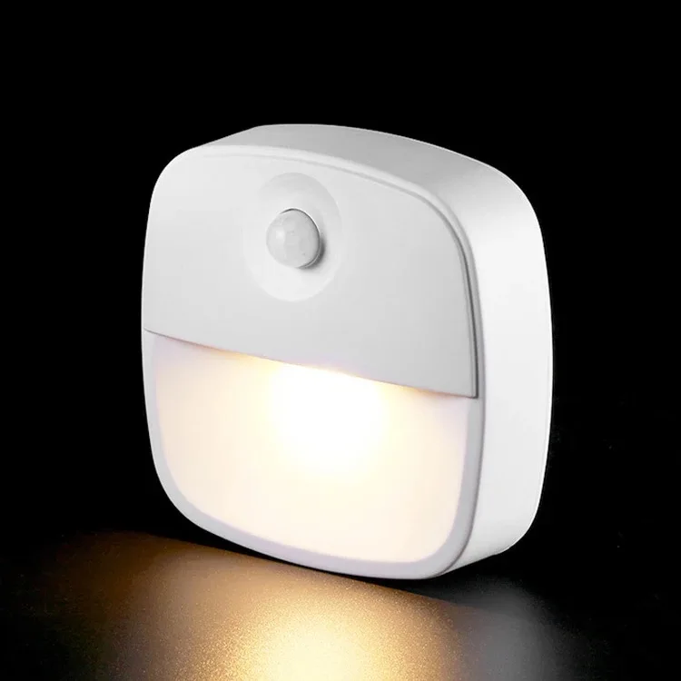 Led Motion Sensor Night Light Battery Operated Wireless Wall Lamp For ...