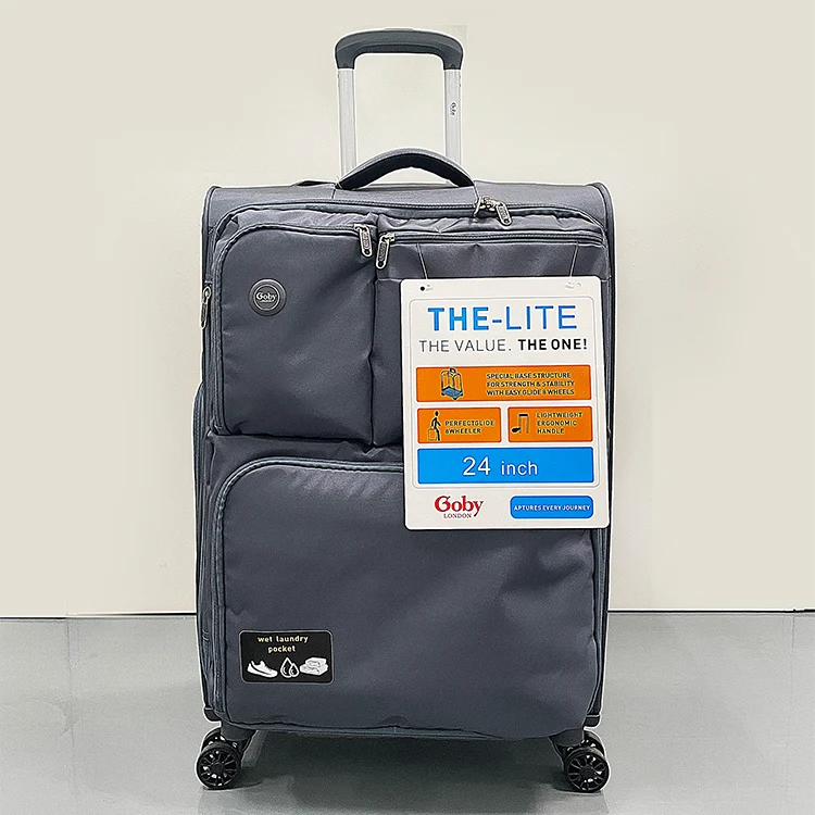 Goby London Travel Trolley Case Suitcase - Waterproof & Durable