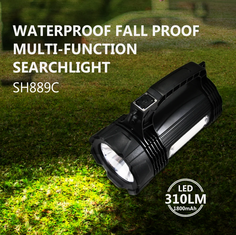 Rechargeable Handheld Searchlight 3600mah Spotlight Power Bank Portable ...