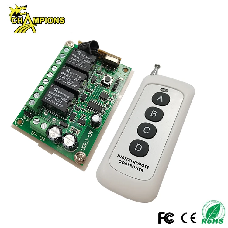 3 Channel Relay Module Remote Control Switch – 12V Motor Control ...