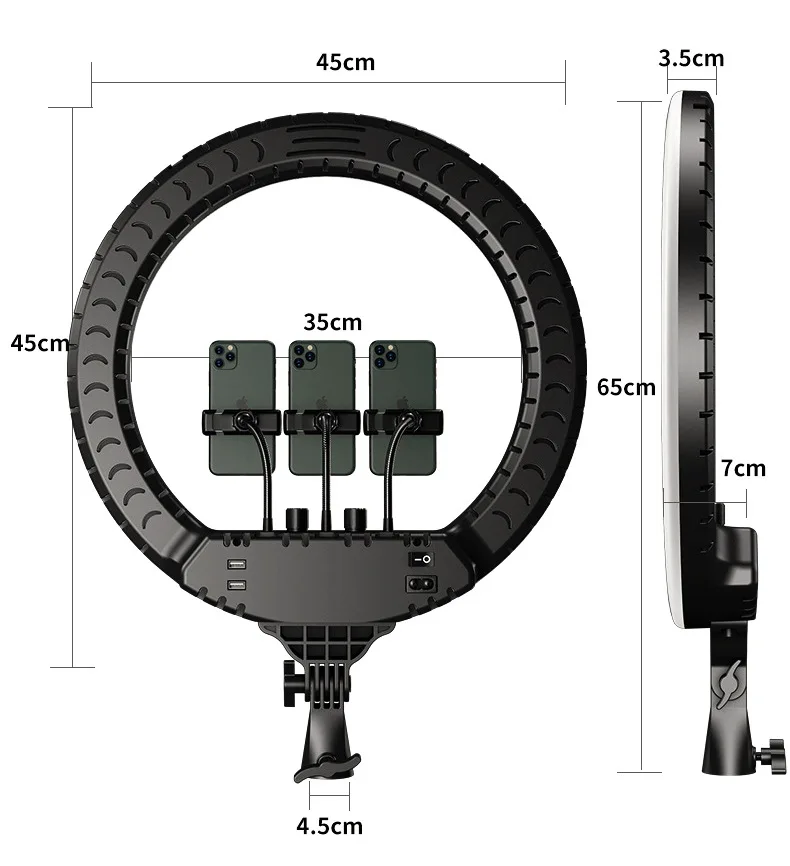 Lly Ring Light 18 Inch Led Wall Mounted Ring Light For Barber Shop ...