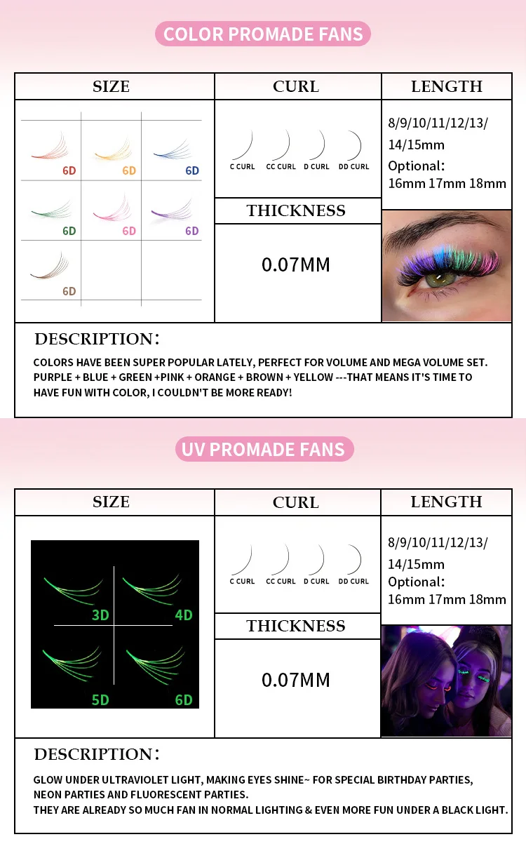 Wholesale New Style 14d 16d Volume Premade Lashes C Curl 0.03 Lash ...