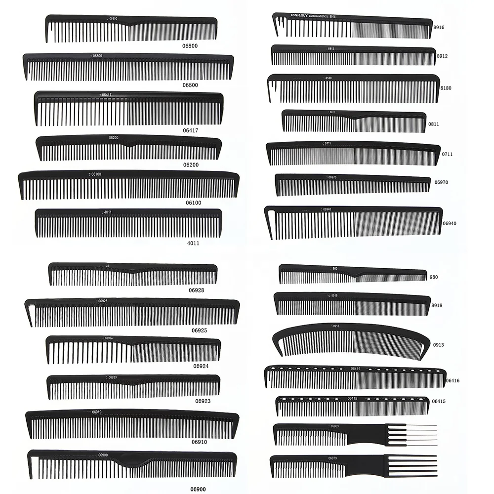 2024 New Carbon Combs Heat Resistant Professional Anti Static Salon ...