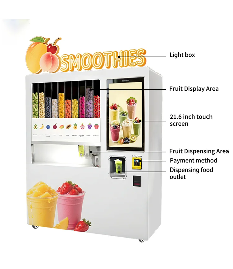 New Commercial 24H Intelligent Fresh Fruit Smoothies Vending Machine ...