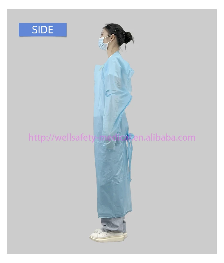 Cheap Price Iso13485 Disposable Medical Cpe Apron 50g Apron With ...