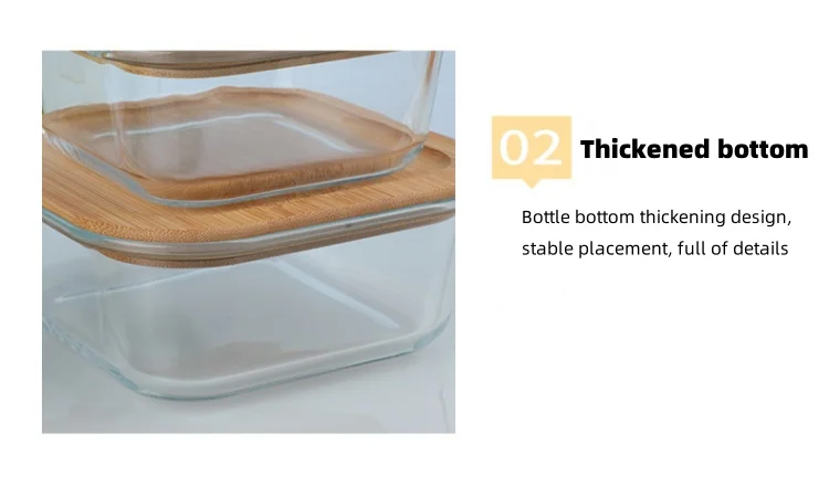 Eco-friendly Design Glass Kitchen Storage Food Container Box With ...