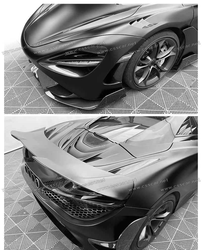 For Mclaren 720s Bodykit Half Carbon Fiber Front Rear Bumper Side Skirt ...