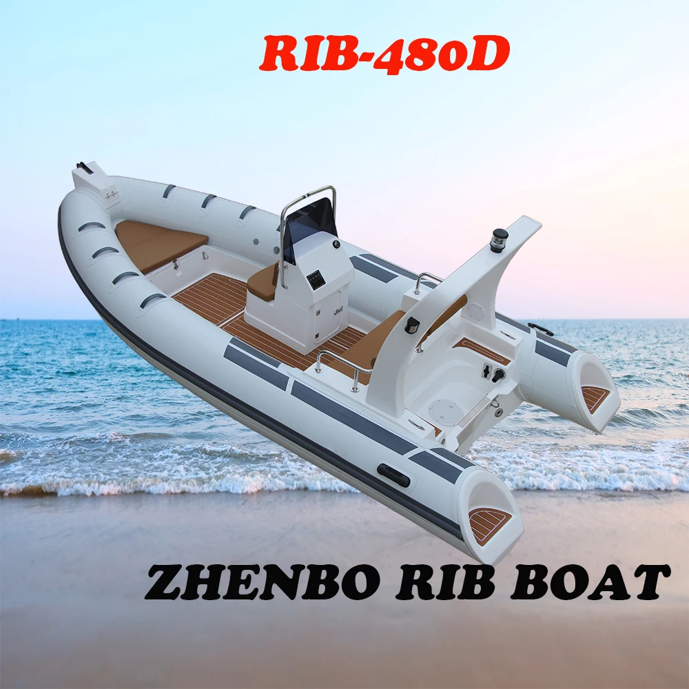 Zhenbo 4.8m Pro Marine Luxury Rib Boat Hypalon 16ft Inflatable Rib480 ...