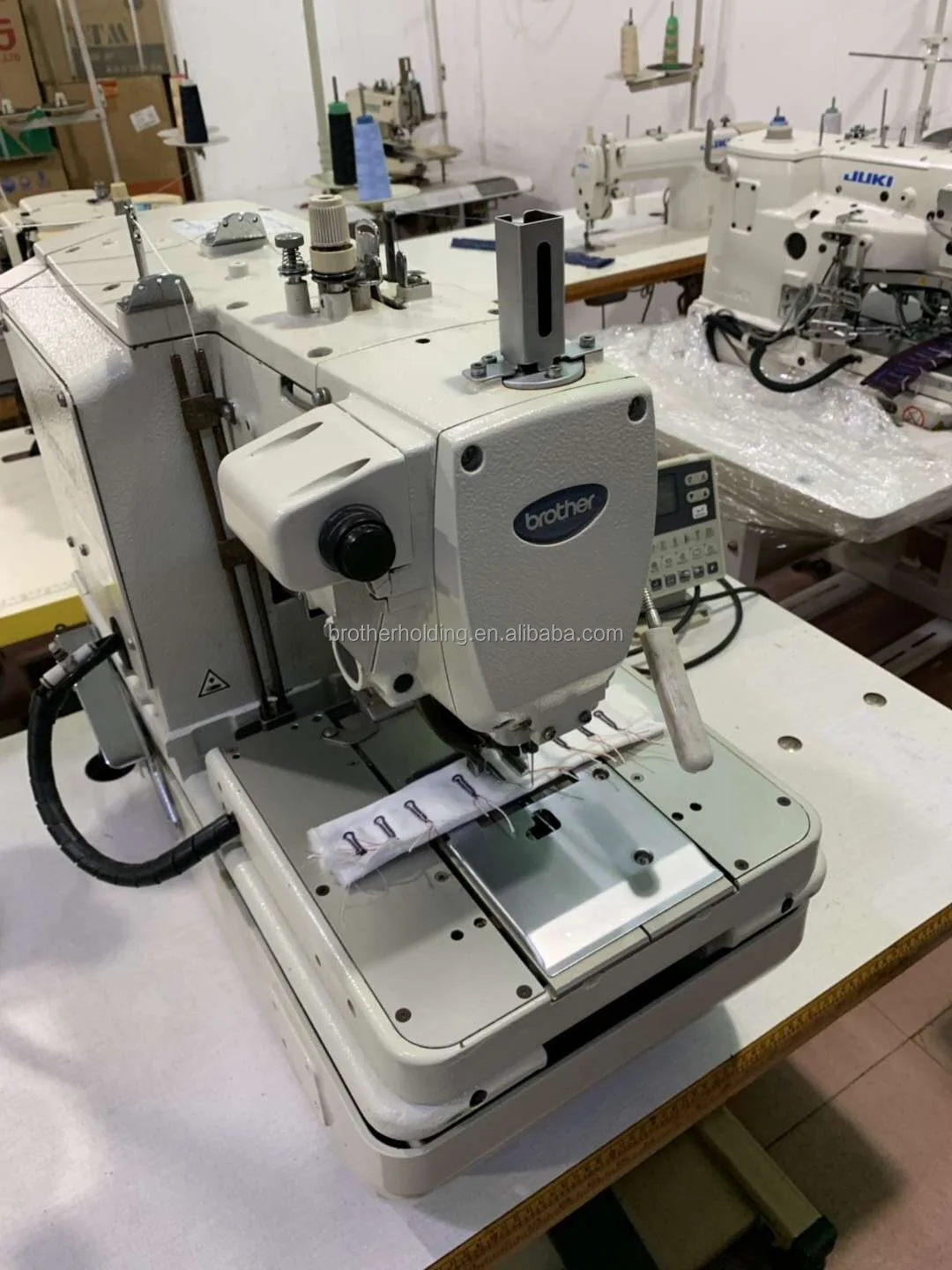 Used Brother Rh-9820 Electronic Eyelet Button Hole Sewing Machines With Automatic Thread Trimmer ...