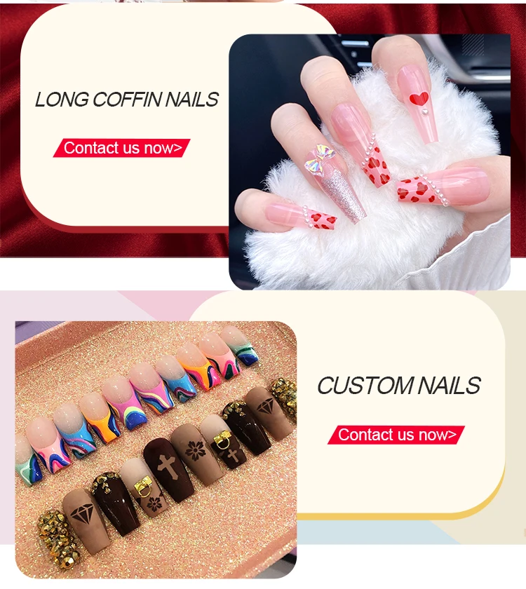 Artificial Fingernails Custom Design And Package Private Label Designed ...