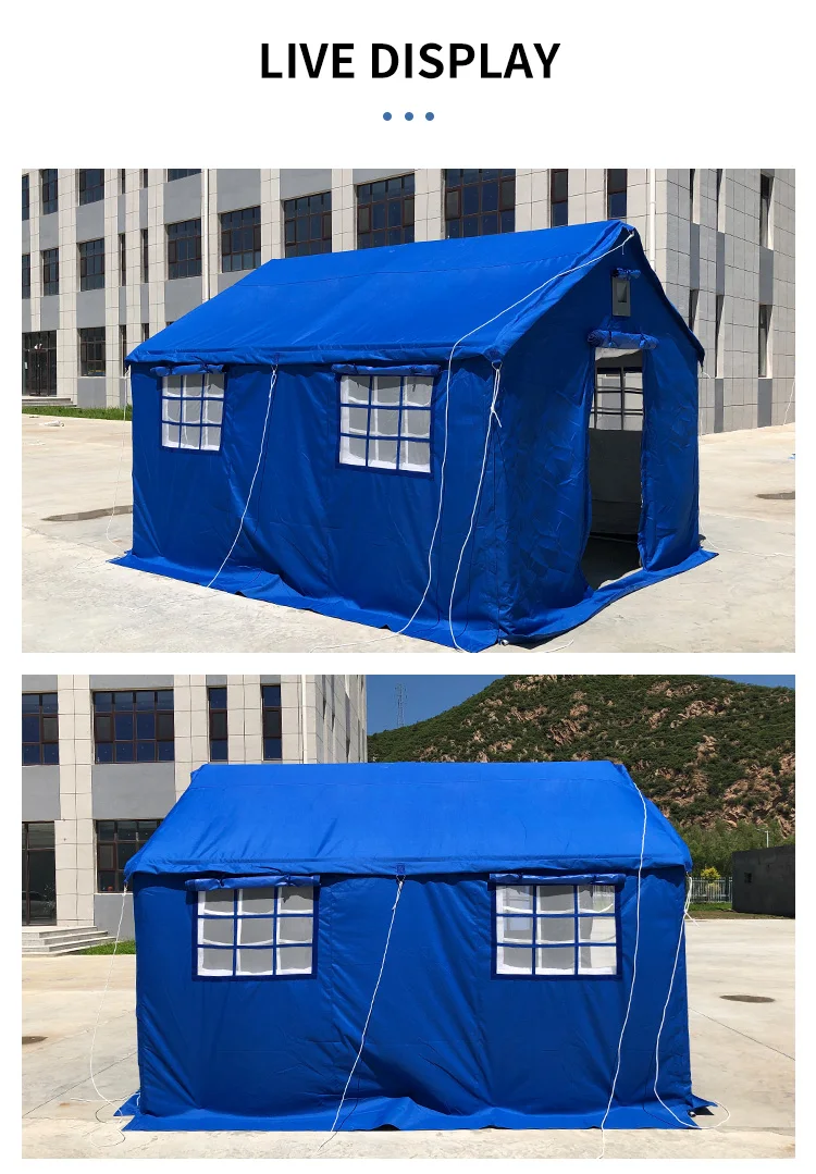 Outdoor Construction Site Disaster Relief Tent Canvas 3*4m Natural ...