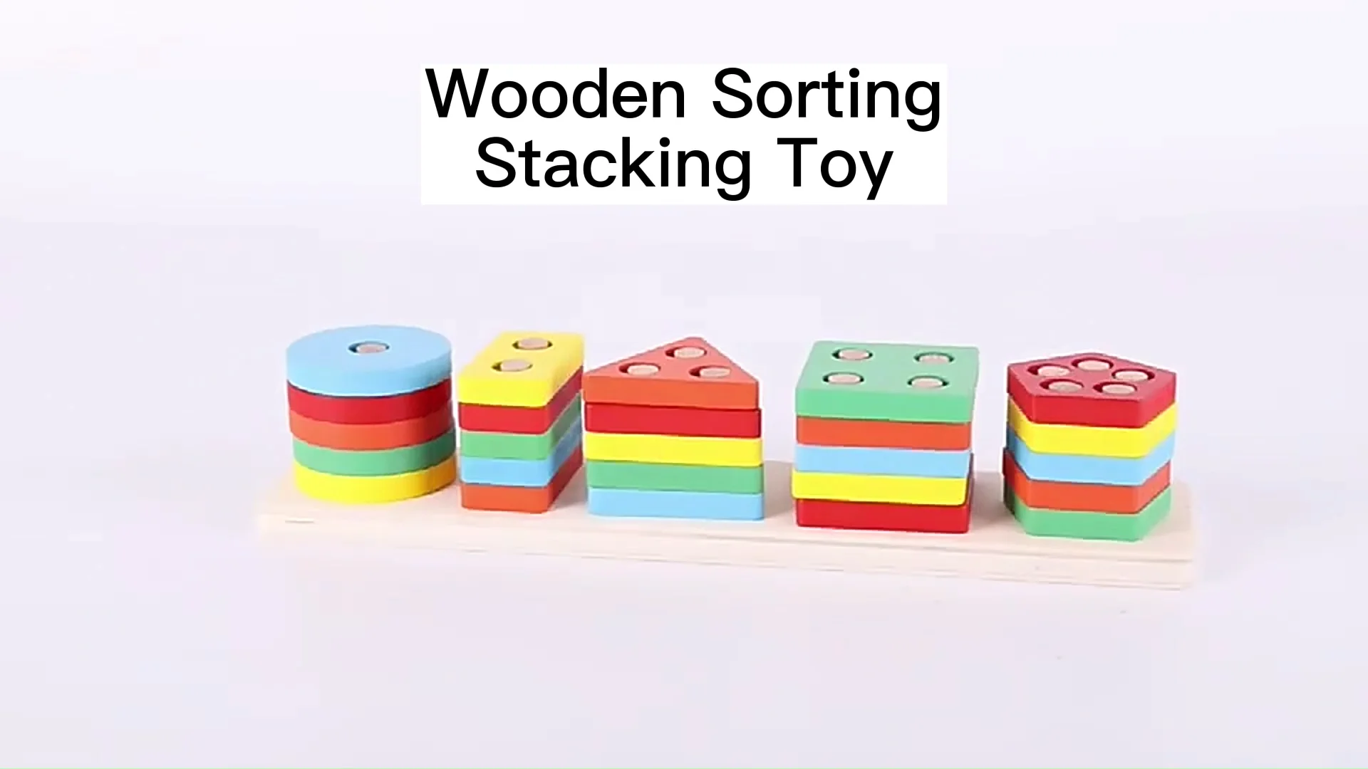Pt Montessori Wooden Educational Preschool Toddler Toys Shape Color ...
