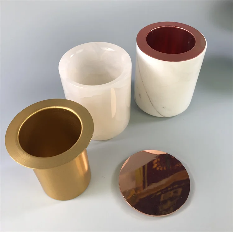 Custom 8oz Multi-color Luxury Candle Jars With Metal Insert & Glass ...