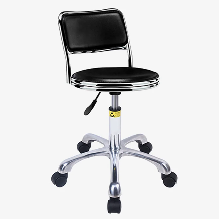 Medical Barber Pu Leather Laboratory Stool Chair Adjustable Esd Lab ...