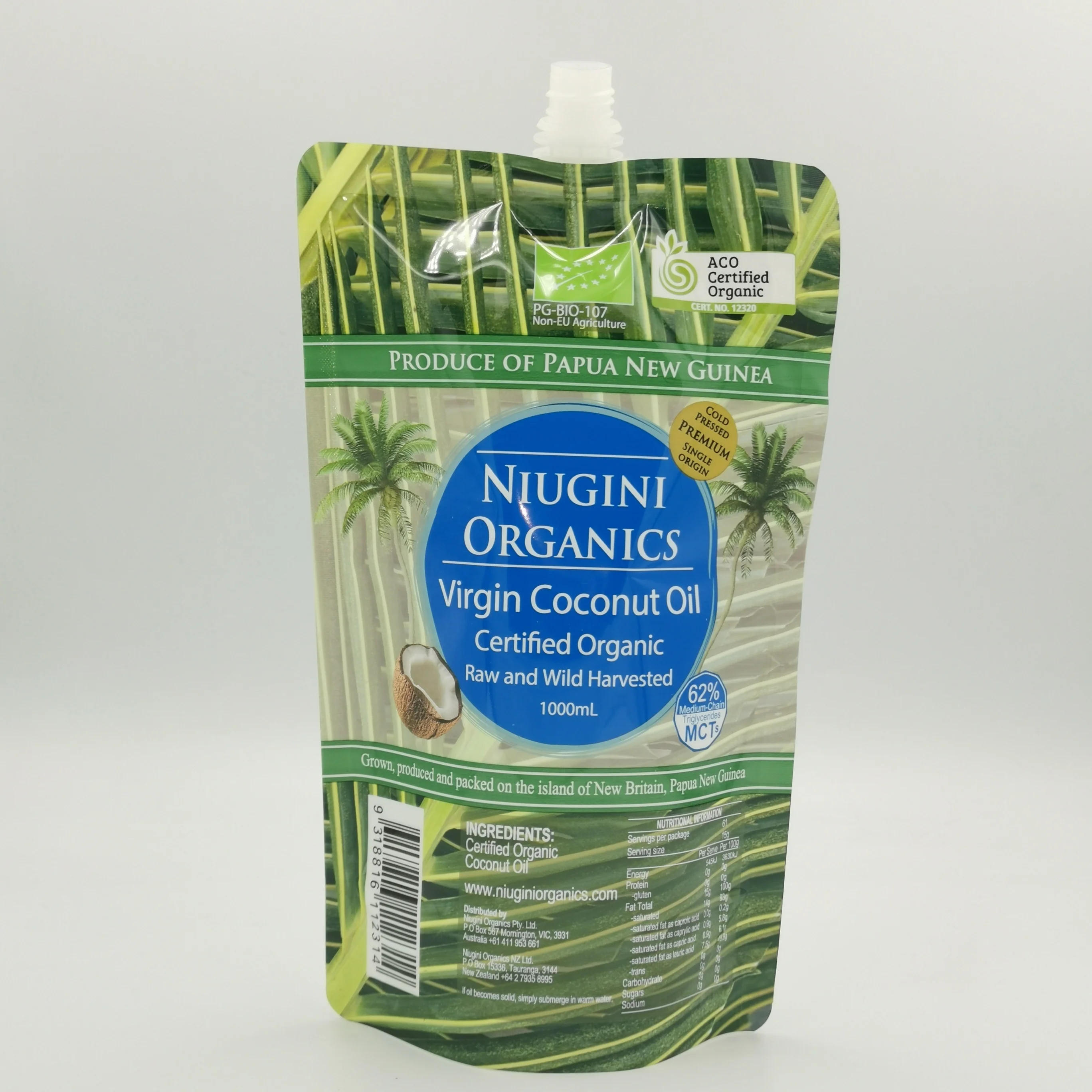 32oz 500ml 1l Custom Matte Or Glossy Spout Pouch For Puree Coconut Oil ...