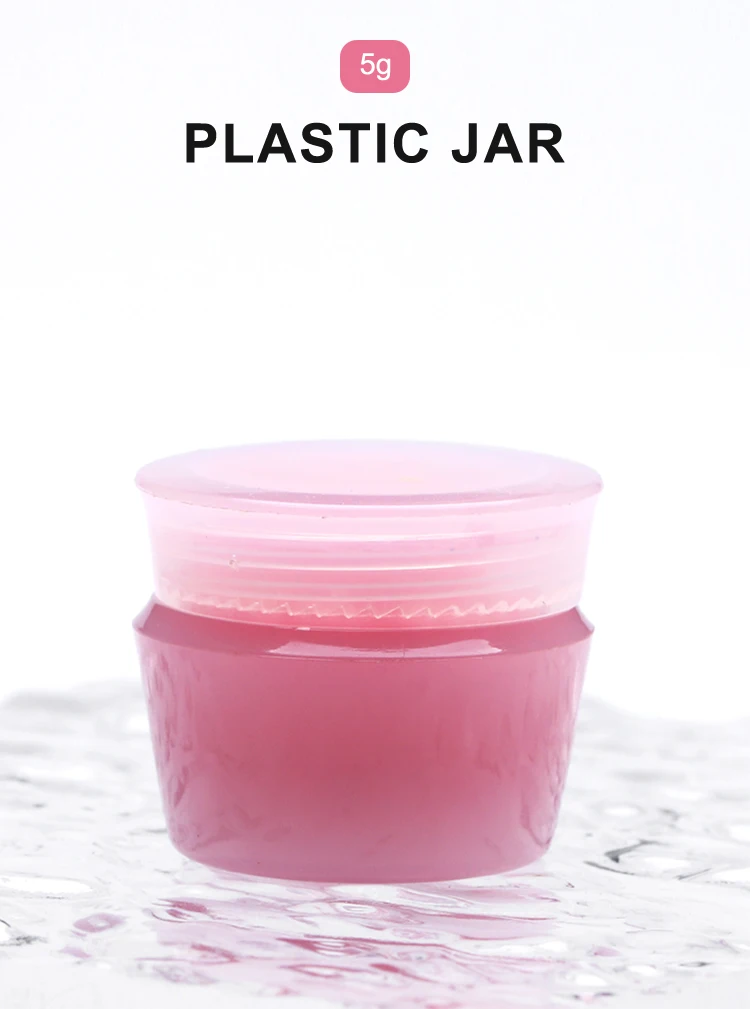 5g New Design Mini Plastic Lip Cream Pot Small Pink Cosmetic Nail ...