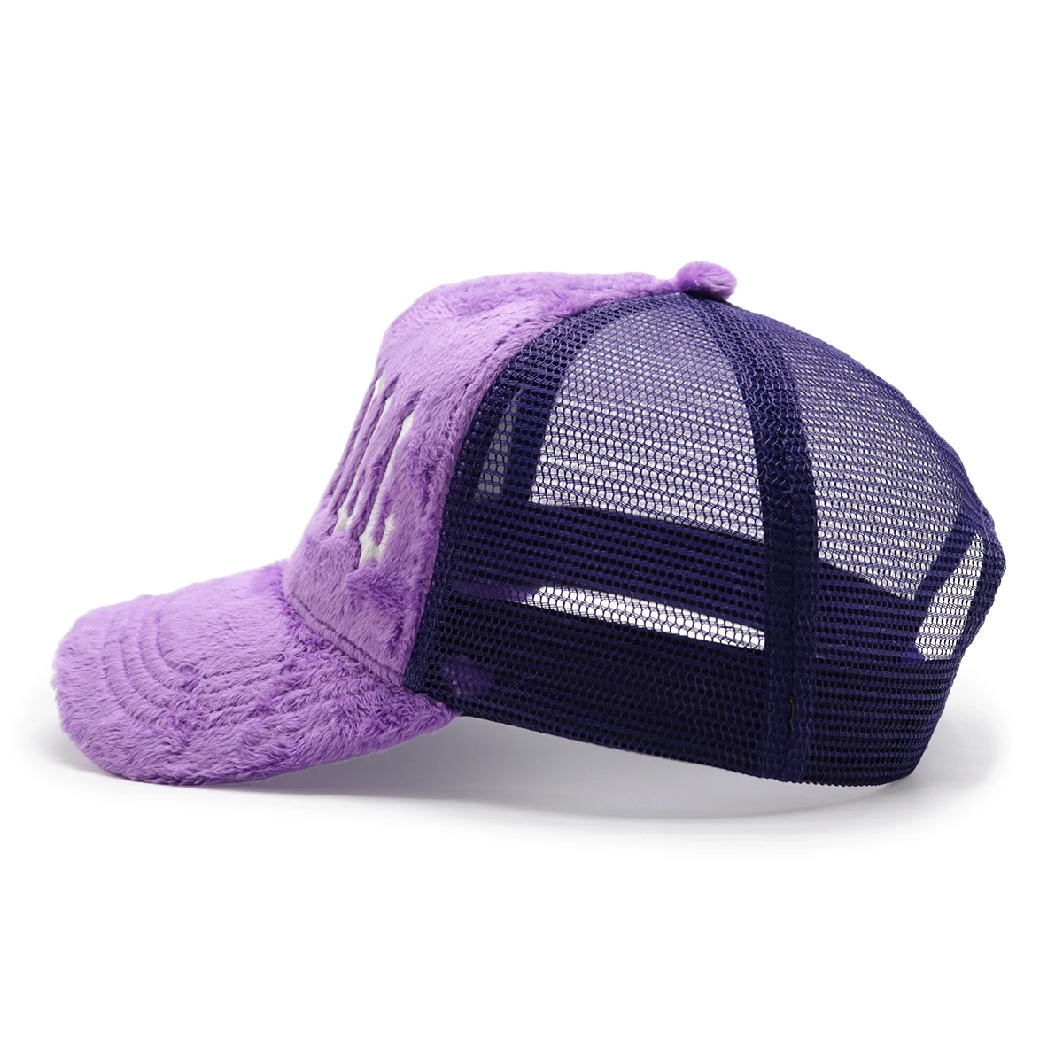 Shop Our 5 Panel Embroidery Logo Velvet Custom Faux Fur Trucker Hat
