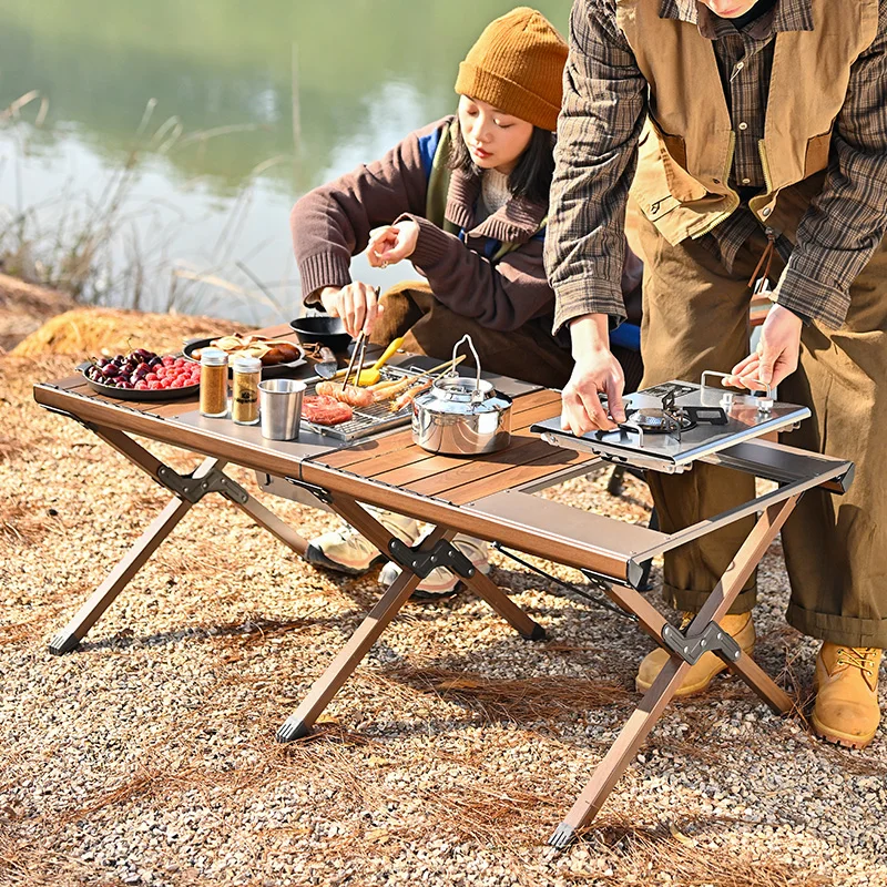 HISPEED Aluminium Folding Camping Table with Sink - 3ft/4ft Eggroll ...