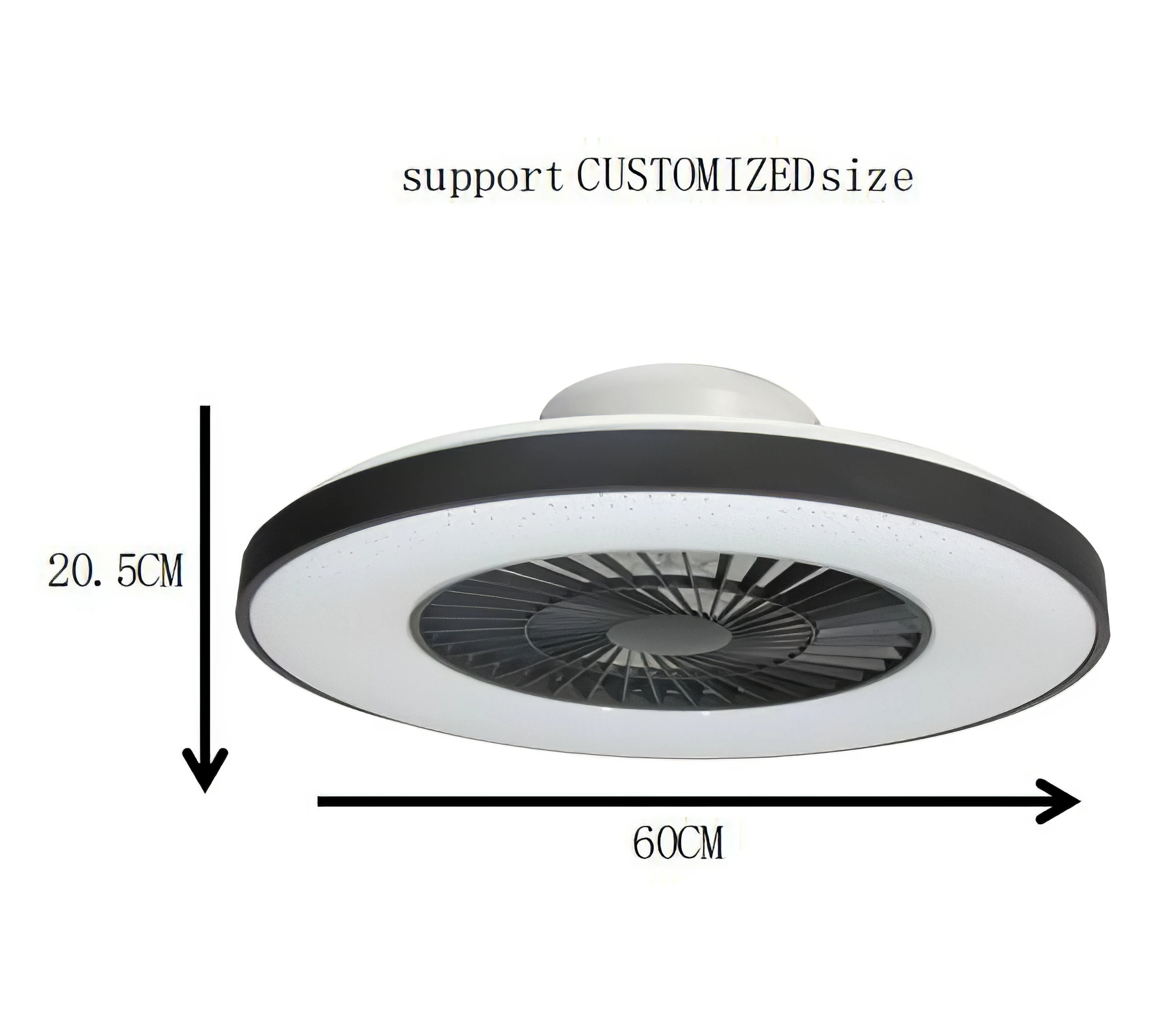 Modern Hotel Invisible Bladeless 240v Ceiling Fan With Light American ...