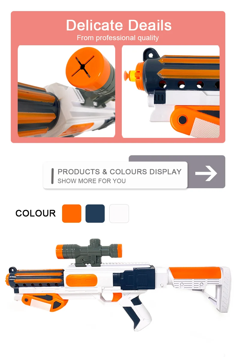 55cm Realistic Shell Ejecting Toy Gun Soft Graffiti Assemble Air Soft ...