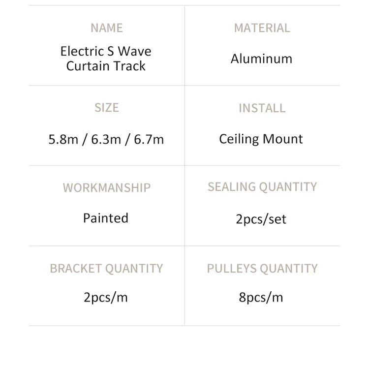Automatic Ripple Fold Curtain Track Best Selling Super Smooth Modern S ...