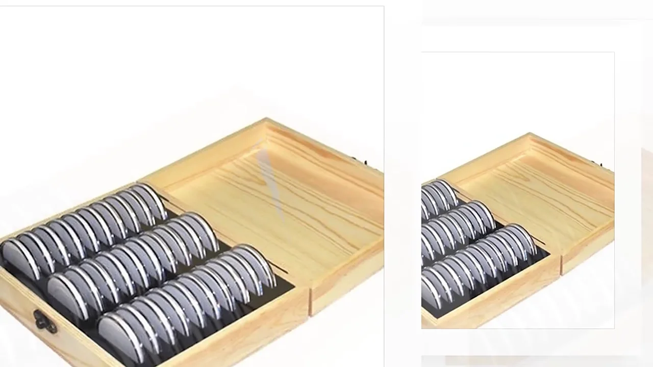 Wood Coin Cases Holder Wooden Coins Storage Box Collection For ...