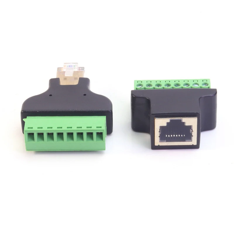 Rj45 Socket To 8-bit Terminal Rj45 Network Port To Terminal Rj45 ...