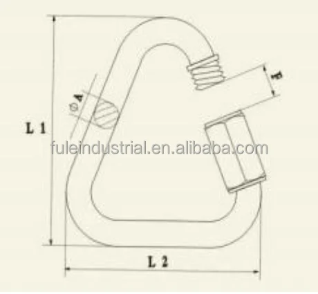 Custom Marine Grade Triangle Quick Connector Ring Carabiner Clip Chain ...