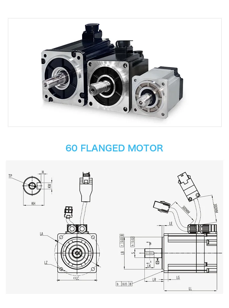 220V AC Driver Servo Motor 200W 400W 750W High Precision Position ...