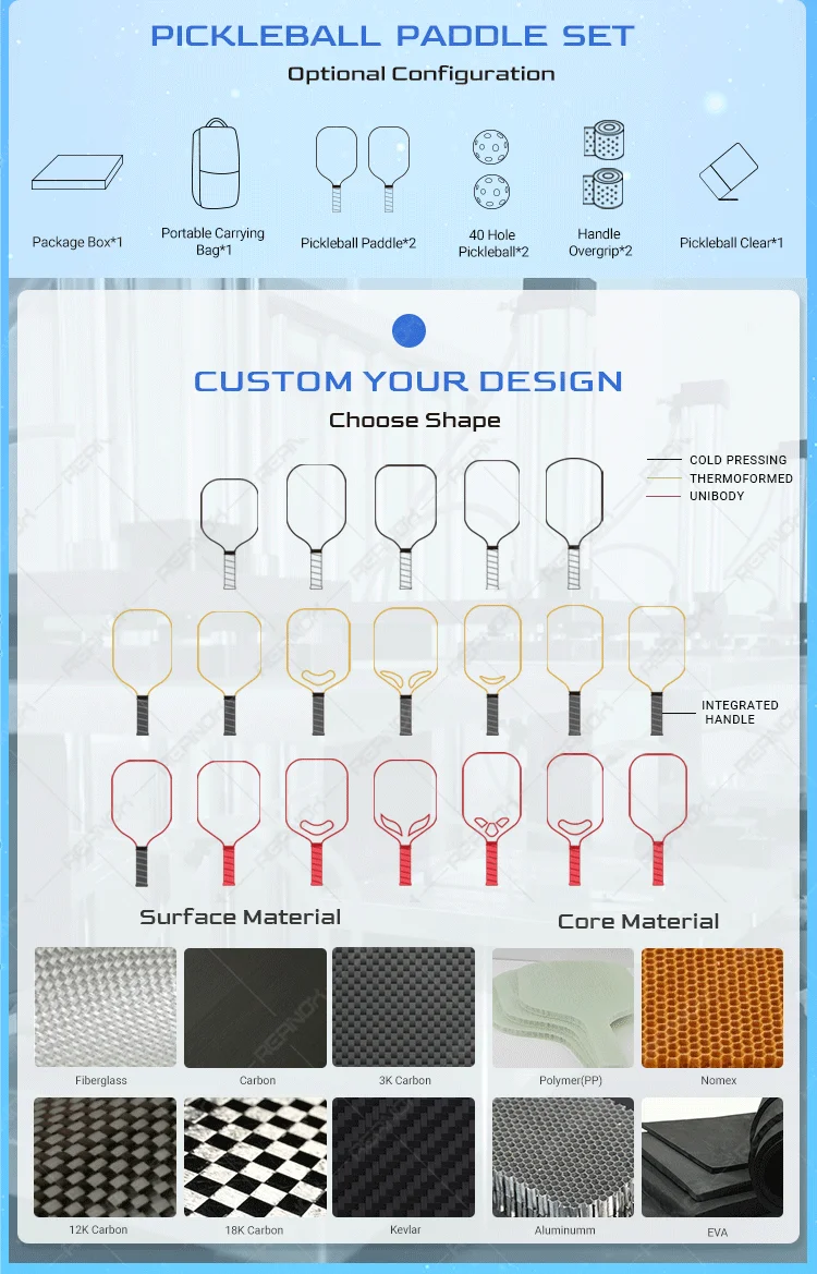 Brand New Fiberglass Best Usapa Thermoformed Set Oem Pickleball Paddle ...