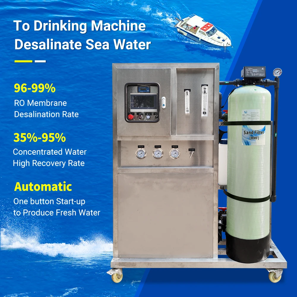 Seawater Desalination Boat Desalinator Pump RO Plant for Drinking Water ...