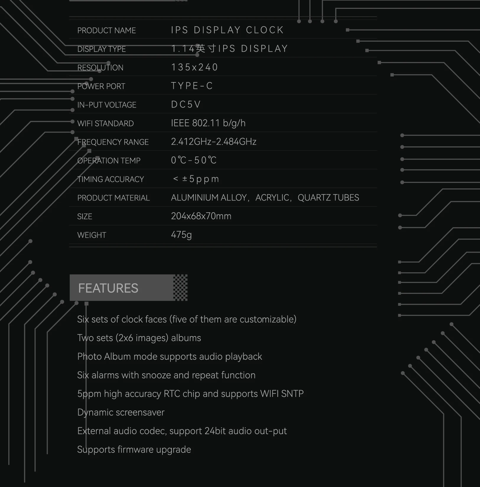 Modern Diy Ips Display Nixie Tubes Digital Clock Rgb Glow Tube Clock ...